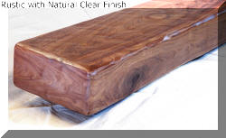 Rustic Modern Custom Walnut Beam Fireplace Mantel Floating Shelf